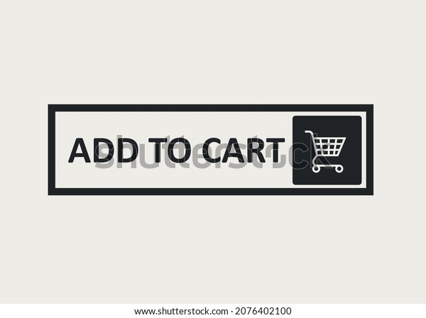 Add Cart Button Isolated On White Stock Vector Royalty Free