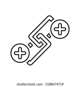 Add Extension Outline Icon Line Art Stock Vector (Royalty Free ...