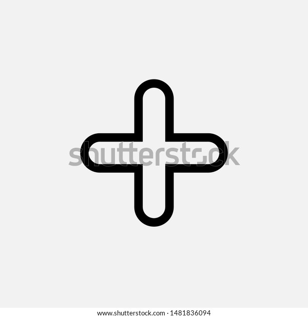Add Icon Plus Positive Increase Logo: vector de stock (libre de ...