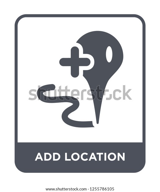 Add Location Icon Vector On White Stock Vector (Royalty Free ...