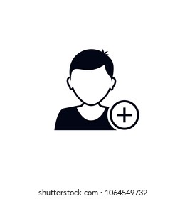 Add Man Icon User Profile Web Stock Vector (Royalty Free) 1064549732 ...