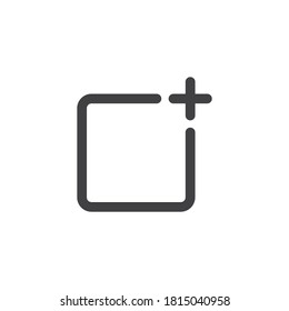 Add New Line Icon Linear Style Stock Vector (Royalty Free) 1815040958 ...
