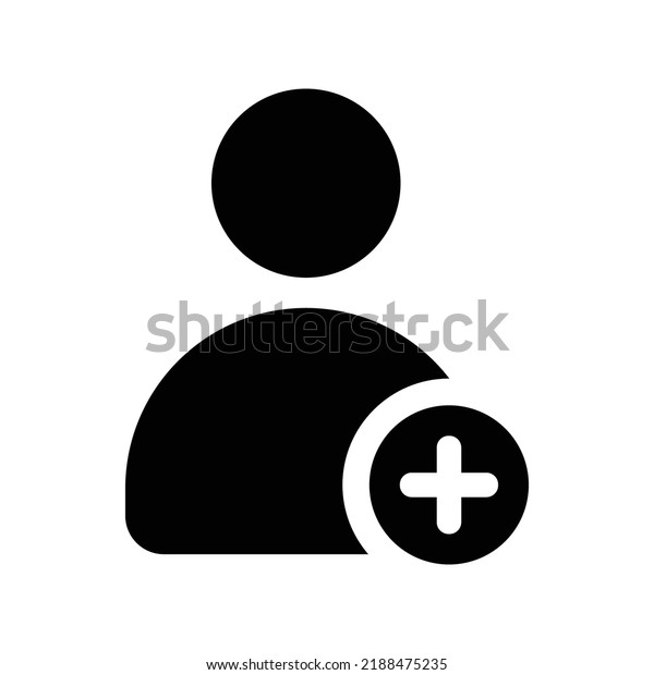 Add People Icon Black Vector Graphics Stock Vector (Royalty Free ...