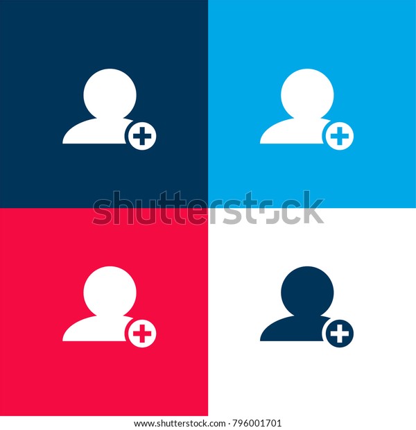 Add People Interface Symbol Black Person Stock Vector (Royalty Free ...
