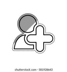 Add People Symbol Icon Vector Illustration Stock Vector (Royalty Free ...