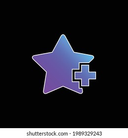 Add Star Interface Symbol Blue Gradient Stock Vector (Royalty Free ...
