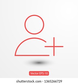 Add User Icon Vector People Icon Stock Vector (Royalty Free) 1369341503