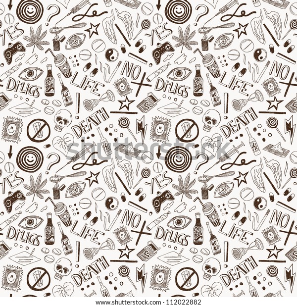 Addiction Seamless Background Stock Vector (Royalty Free) 112022882 ...