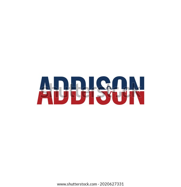 Addison Texas City Logo Propeller Plane Stock Vector (Royalty Free ...