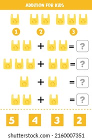 Addition Plastic Bag Educational Math Game Stock Vector (Royalty Free ...