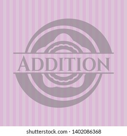 Addition Retro Pink Emblem Vector Illustration Stock Vector (Royalty ...