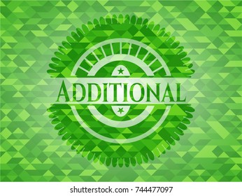 Additional Green Emblem Mosaic Background Stock Vector (Royalty Free ...