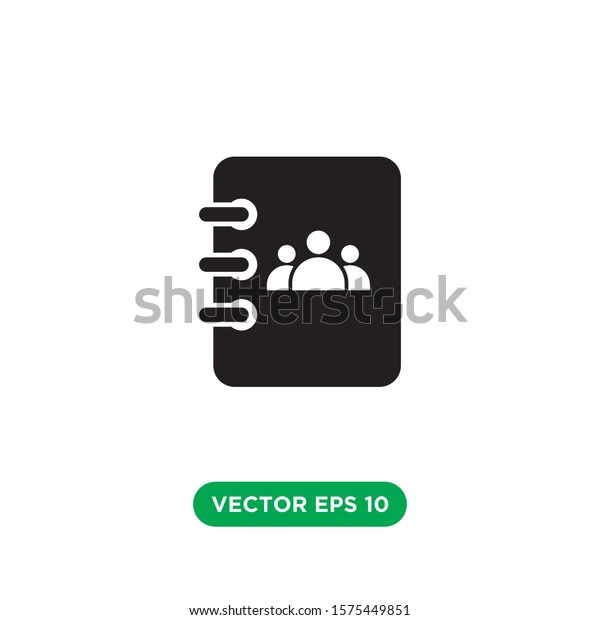 Addres Book Icon Vector Design Concept Stock Vector (Royalty Free ...