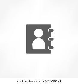 Contact Book Icon Illustration Isolated Vector Stock Vector (Royalty ...
