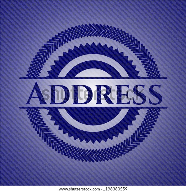 Address Emblem Denim High Quality Background Stock Vector (Royalty Free ...