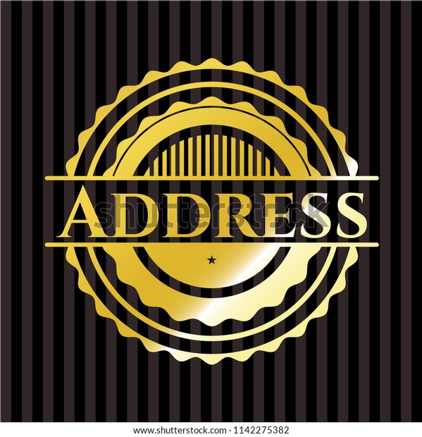 Address Gold Emblem Badge Stock Vector (Royalty Free) 1142275382 ...