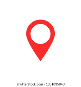 Address Icon Red Pin Point Isolated Stock Vector (Royalty Free ...