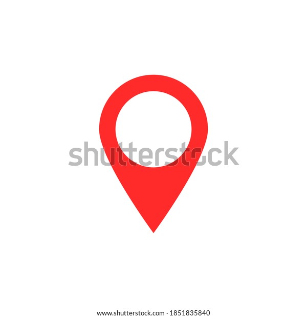 Address Icon Red Pin Point Isolated Stock Vector (Royalty Free ...