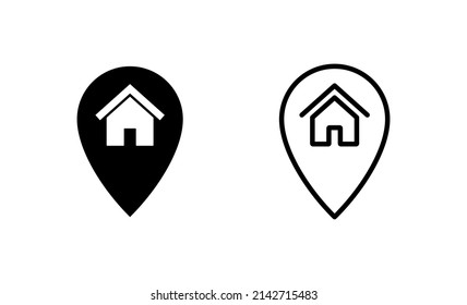 Address Icon Vector Home Location Sign Stock Vector (Royalty Free ...