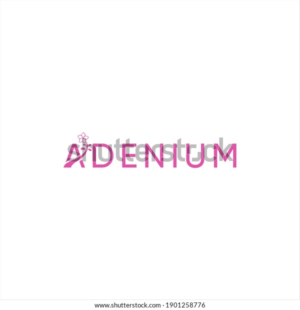 Adenium Flower Logo Design Vector Stock Vector (Royalty Free ...