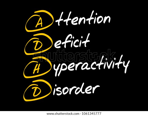 Adhd Attention Deficit Hyperactivity Disorder Acronym Stock Vector ...
