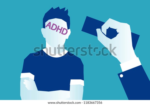 Adhd Purple Stamp On Child Boy Stock Vector (Royalty Free) 1183667356 ...