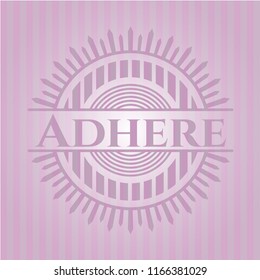 Adhere Badge Pink Background Stock Vector (Royalty Free) 1166381029