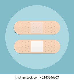 Adhesive Bandage Front Back Stock Vector (Royalty Free) 1143646607