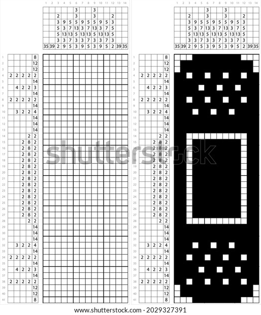 Adhesive Bandage Icon Nonogram Pixel Art Stock Vector (Royalty Free ...