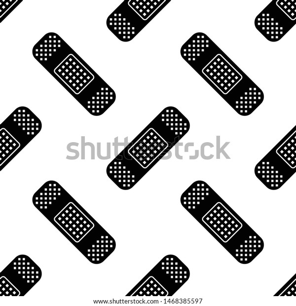 Adhesive Bandage Icon Seamless Pattern Wound Stock Vector (Royalty Free ...