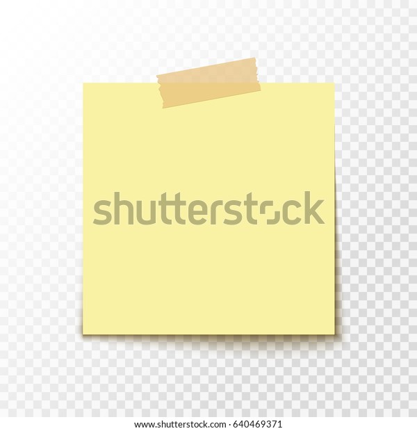 Adhesive Note Sticker Blank Office Paper Stock Vector (Royalty Free ...