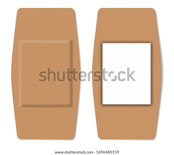 Adhesive Plaster Bandage Realistic Vector Illustration Stock Vector ...