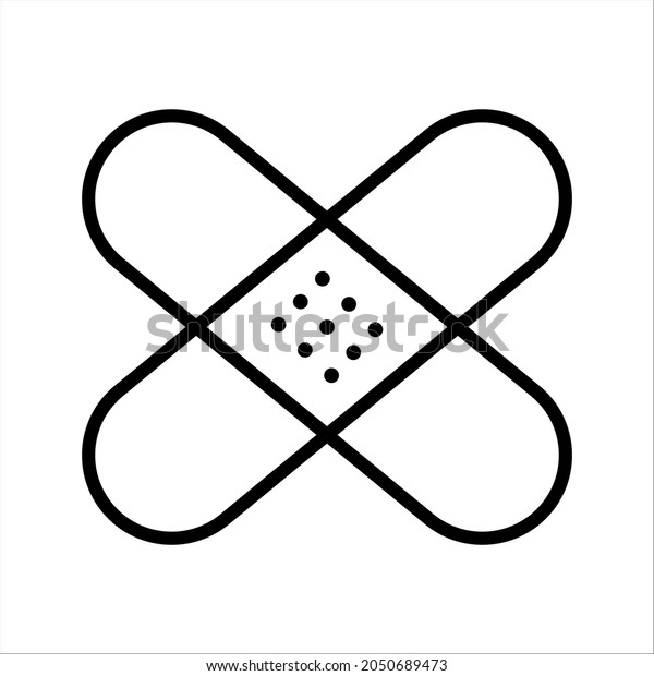 Adhesive Plaster Line Glyph Icon Emergency Stock Vector (Royalty Free ...