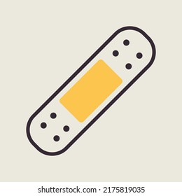 Adhesive Plaster Vector Icon Medicine Healthcare Stock Vector (Royalty ...