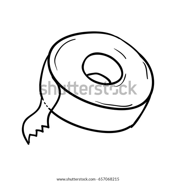 Adhesive Tape Draw Stock Vector (Royalty Free) 657068215