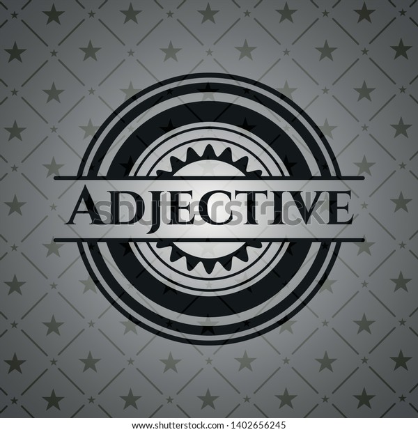 Adjective Black Emblem Vintage Vector Illustration Stock Vector ...