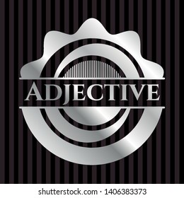Adjective Silvery Shiny Emblem Vector Illustration Stock Vector ...