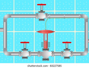 Adjustment Valve Valves Control Flow Fluid Stock Vector (Royalty Free ...