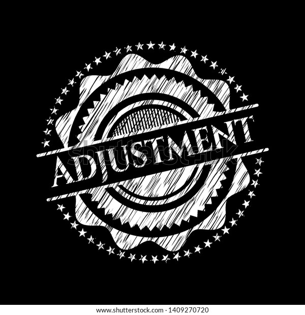 Adjustment Written On Chalkboard Vector Illustration Stock Vector ...