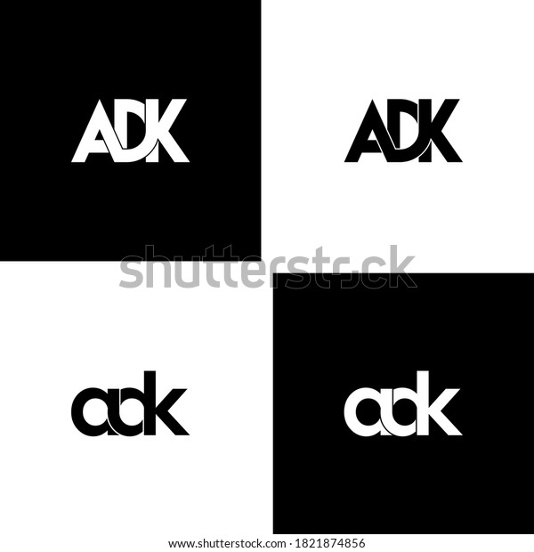 Adk Letter Original Monogram Logo Design: เวกเตอร์สต็อก (ปลอดค่า ...