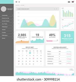 Admin Dashboard Template Design Stock Vector (Royalty Free) 309998114 ...