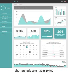 Admin Dashboard Template Design Stock Vector (Royalty Free) 309998114 ...