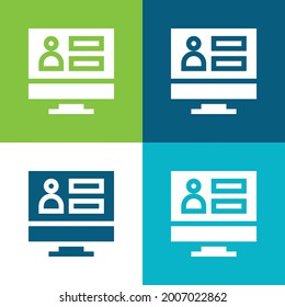 Admin Flat Four Color Minimal Icon Stock Vector (Royalty Free ...