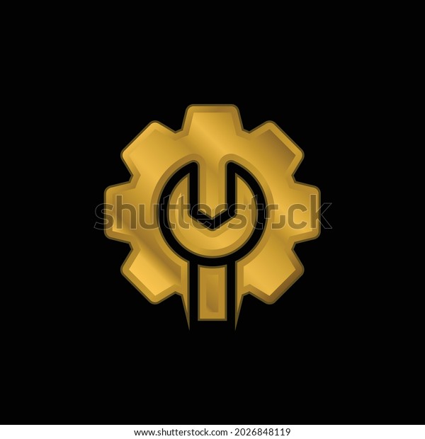 Admin Gold Plated Metalic Icon Logo Stock Vector (Royalty Free ...