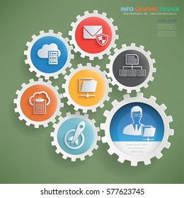 Admin Info Graphic Designclean Vector Stock Vector (Royalty Free ...
