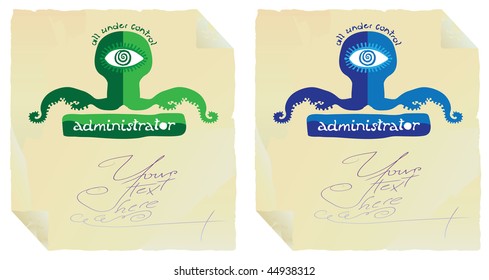 Admin Octo Paper Labels Compact Stock Vector (Royalty Free) 44938312 ...
