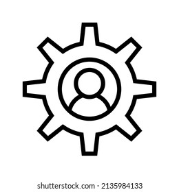Admin Roles Line Icon Black Design Stock Vector (Royalty Free ...