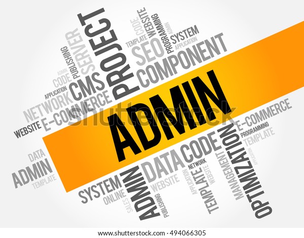 Admin Word Cloud Collage Business Concept Stock Vector (Royalty Free ...