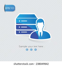 Admindatabase Symbolsticker Designblue Versionclean Vector: Vector có ...