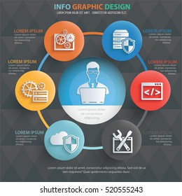 Admindeveloper Info Graphic Design On Clean Stock Vector (Royalty Free ...